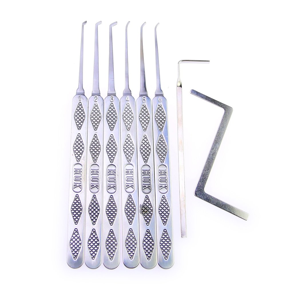 HUK 6 Piece Hook Pick Set – Premium Quality – GOSO Lock Picks