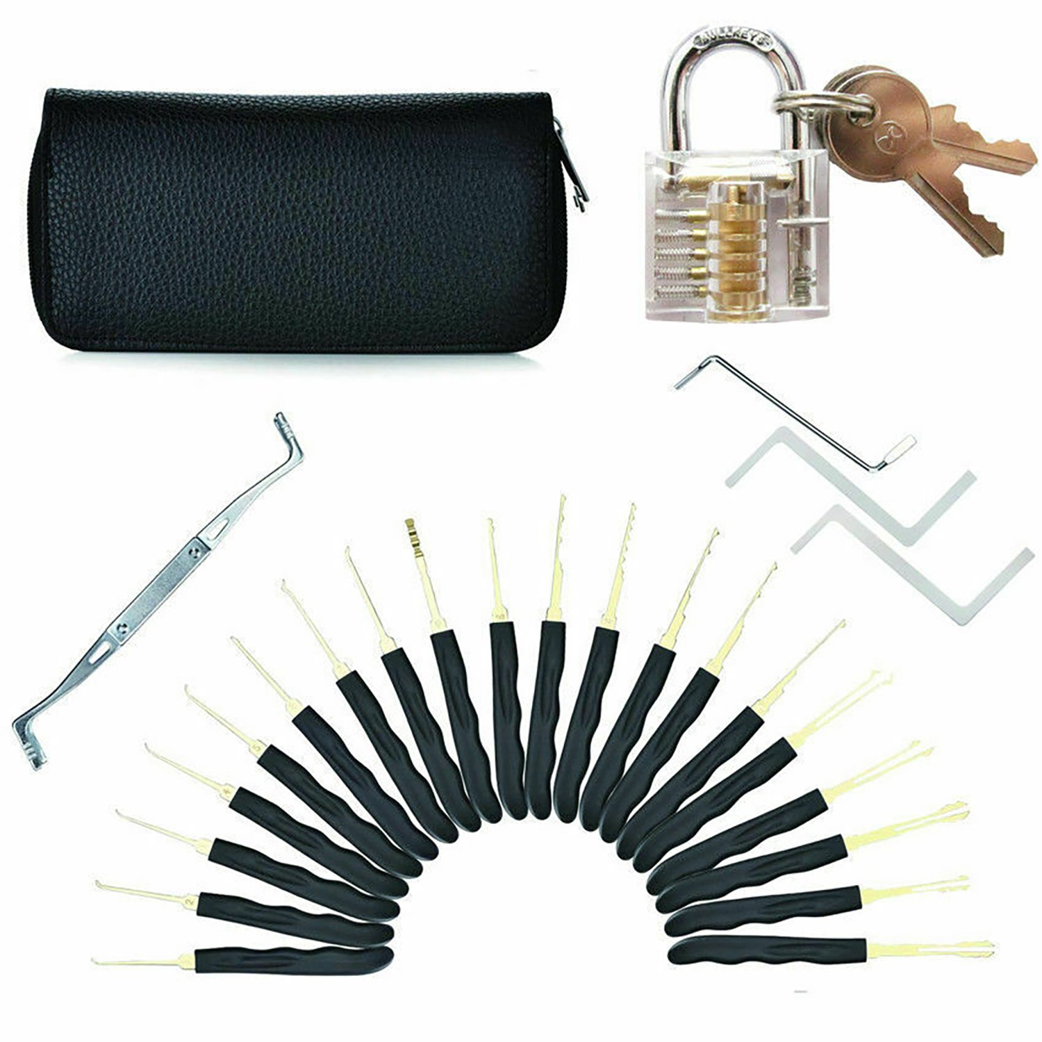 GOSO 24 Piece Lock Pick Set Transparent Practice Padlock Bundle – GOSO Lock Picks